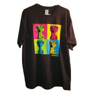 Gildan | Shirts | Geico Gecko Andy Warhol Style Color Blocks Black ...